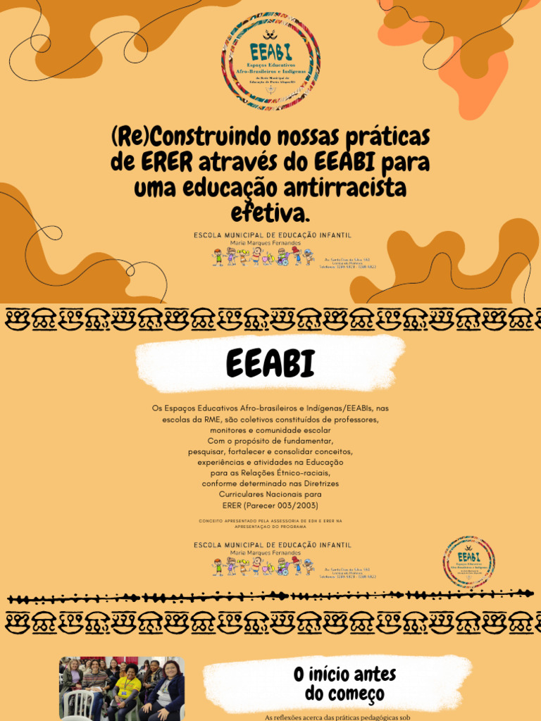 (Re) Construindo Nossas Práticas de ERER Através Do EEABI para Uma ...