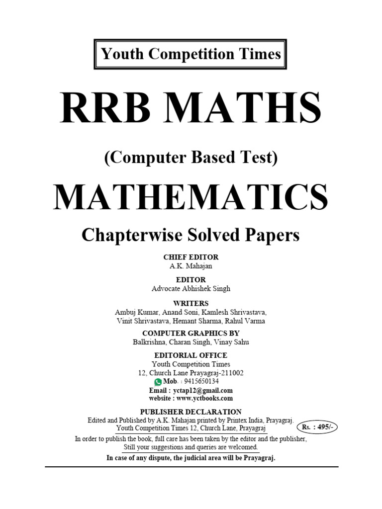 RRB NTPC Maths | PDF | Algebra | Percentage