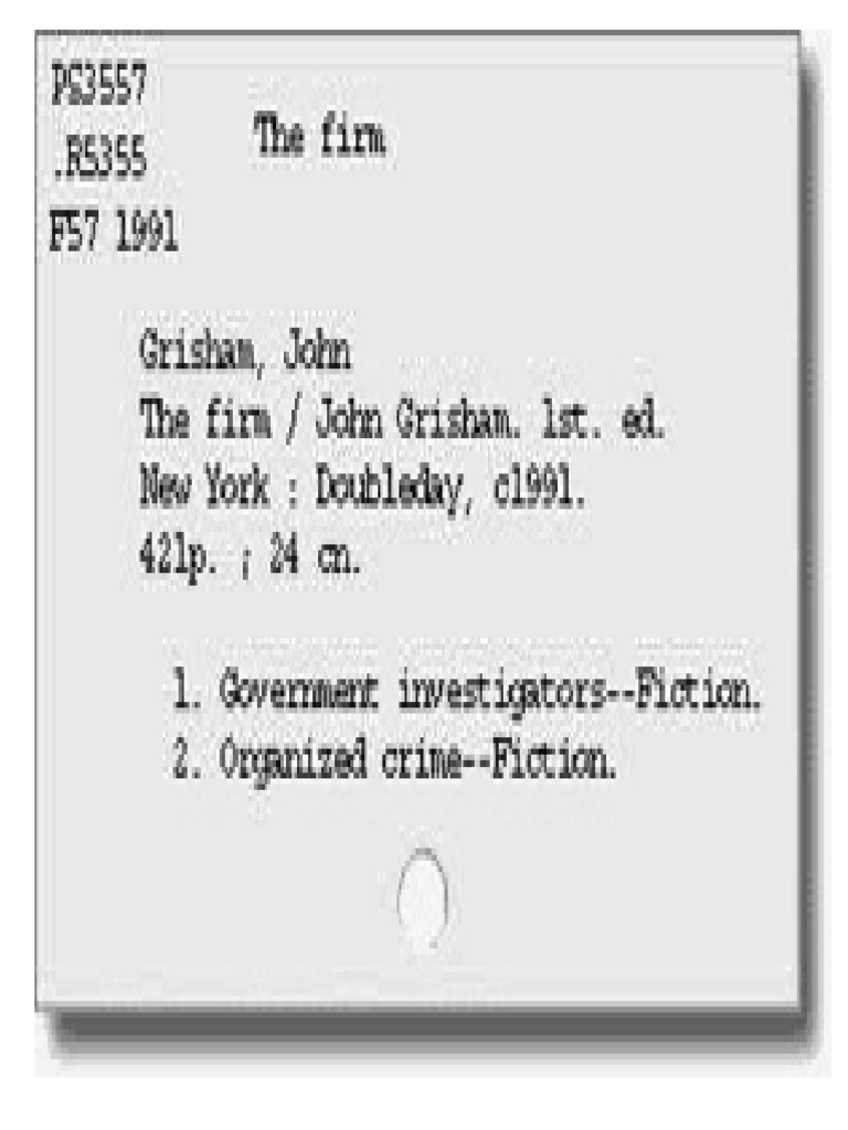 Card Catalog | PDF