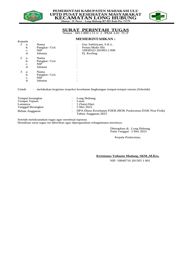 CONTOH SPJ DAN LPD 2024 reguler PP | PDF