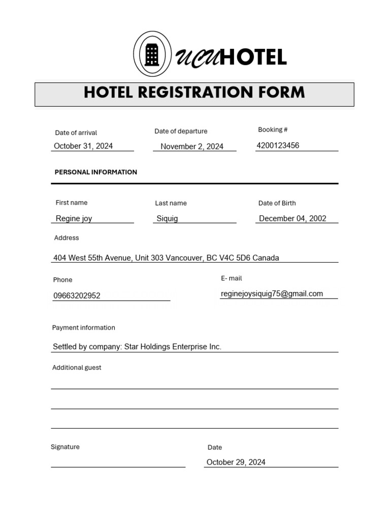 Reg Form | PDF
