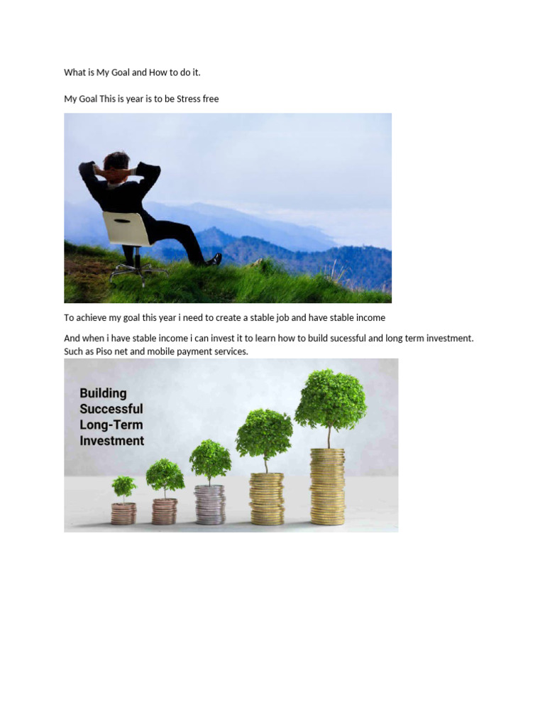 my 1 year plan | PDF