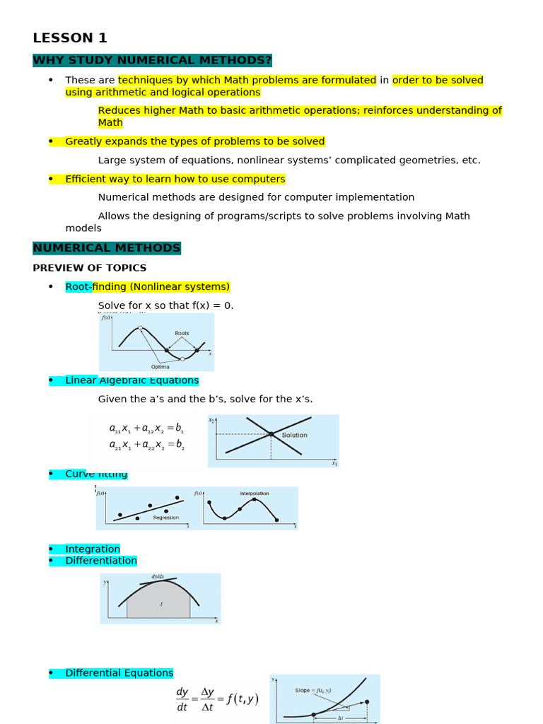 Introduction to Numerical Methods | PDF | Matrix (Mathematics ...