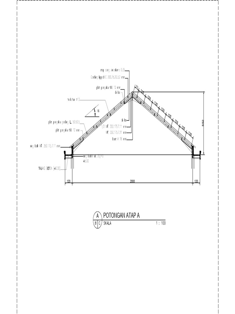 Potongan Atap A | PDF