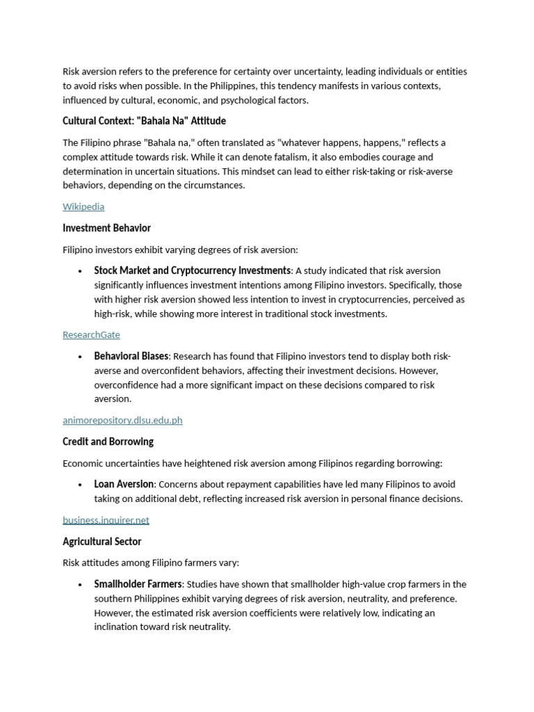 Business Finance Risk Aversion | PDF | Risk | Risk Aversion