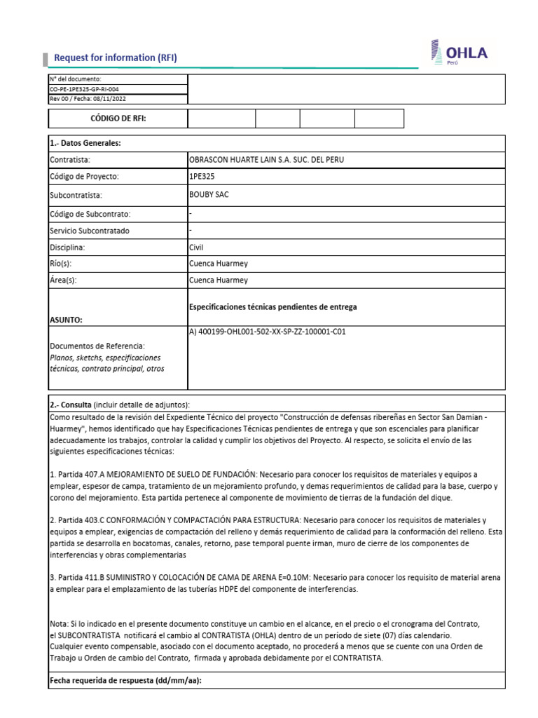 RFI-1PE325-CI-008_Rpta | PDF