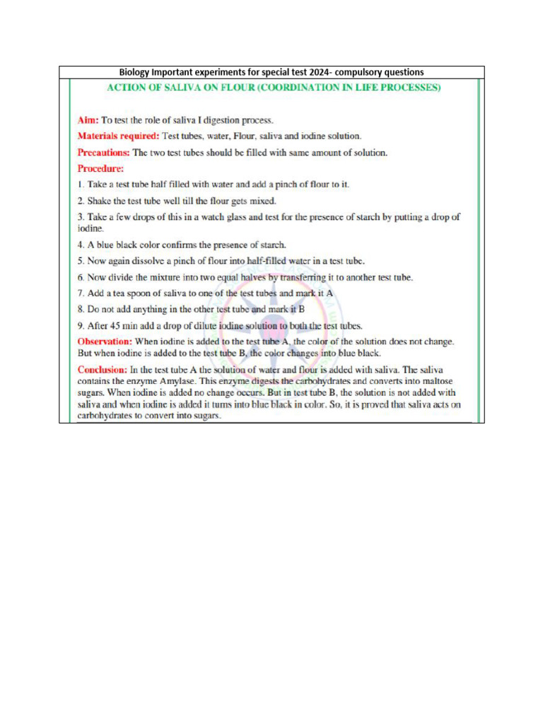 Bio Experiments Last 5 Lessons Updated PDF | PDF