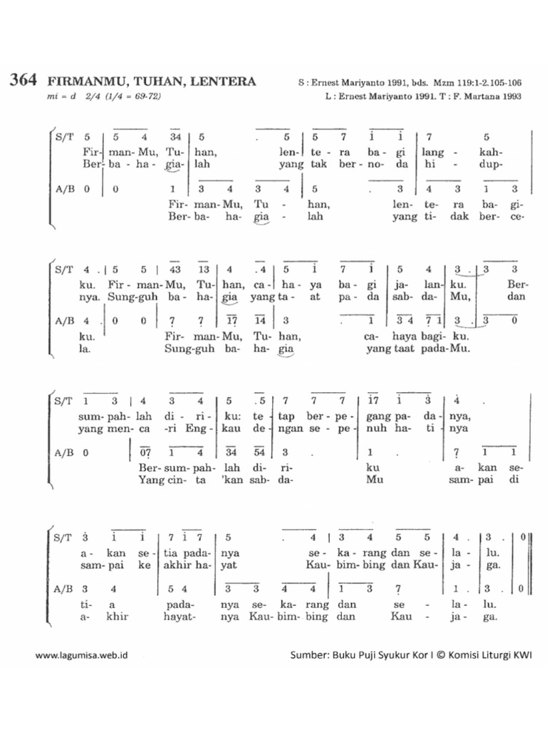 PS 364 (Firmanmu, Tuhan, Lentera) | PDF