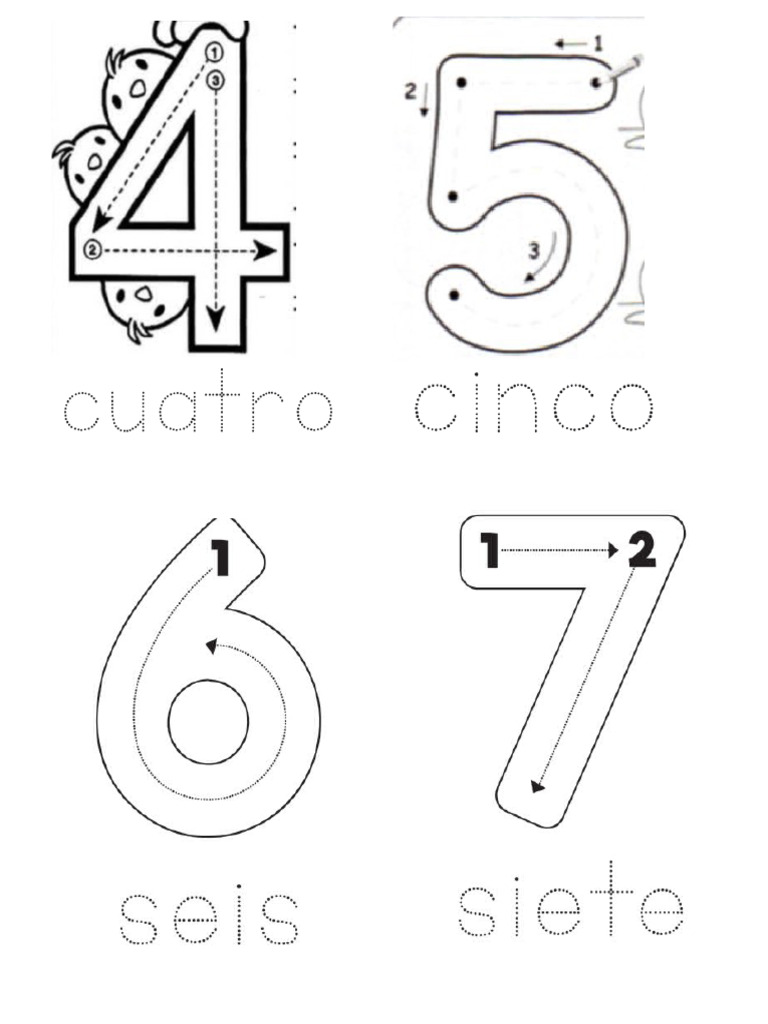 Trazo de Los Numeros | PDF