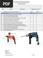 Drilling Machine Inspection Checklist | PDF | Drill | Mechanical ...
