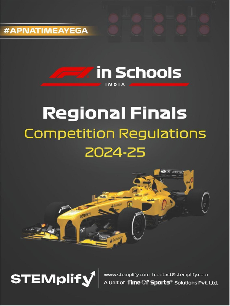 F1 in Schools India - Competition - Regulations - 2024-25 - Regional ...