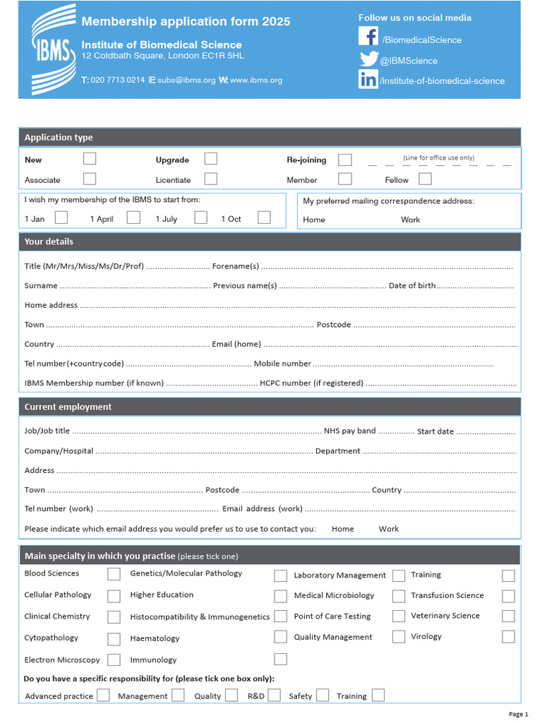 Ibms Application Form 2025 v2 | PDF
