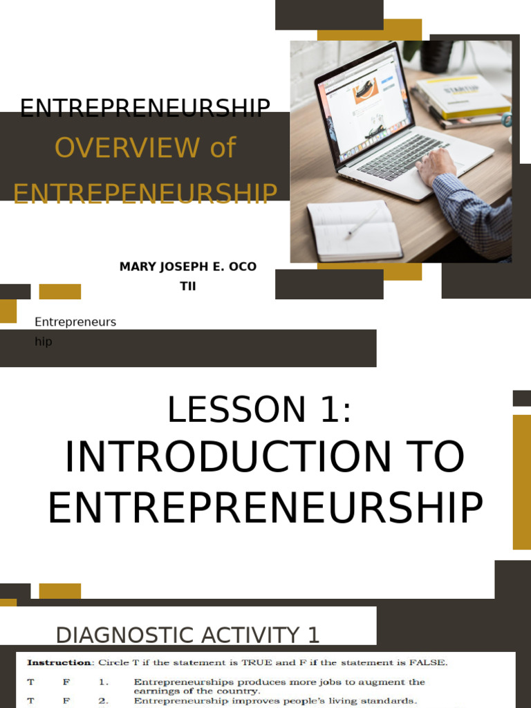 Introduction to Entrepreneurship Basics | PDF | Marketing | Brand