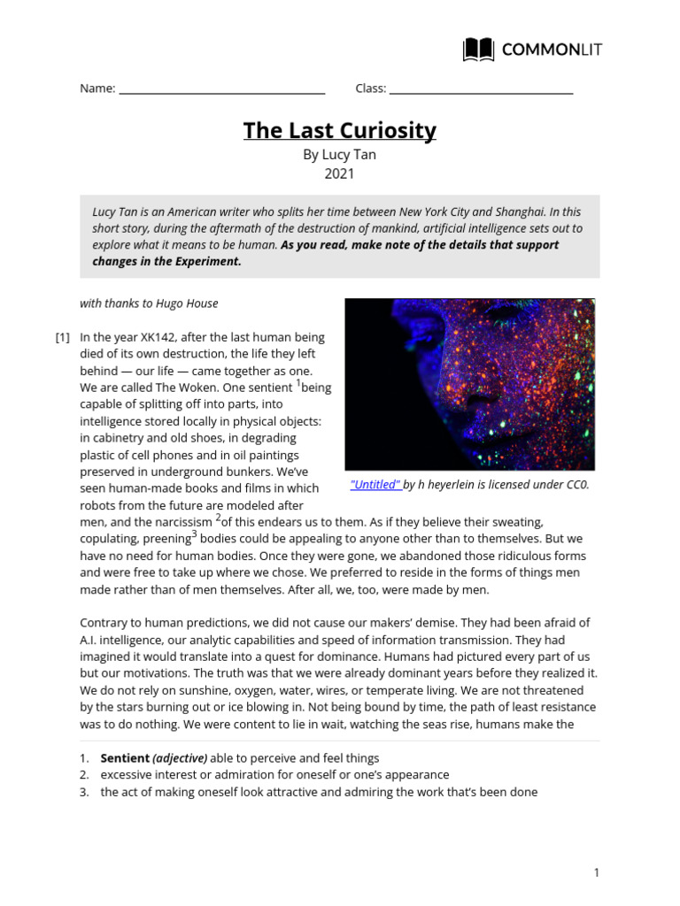 The Last Curiosity by Tan With Questions | PDF | Narration | Experience