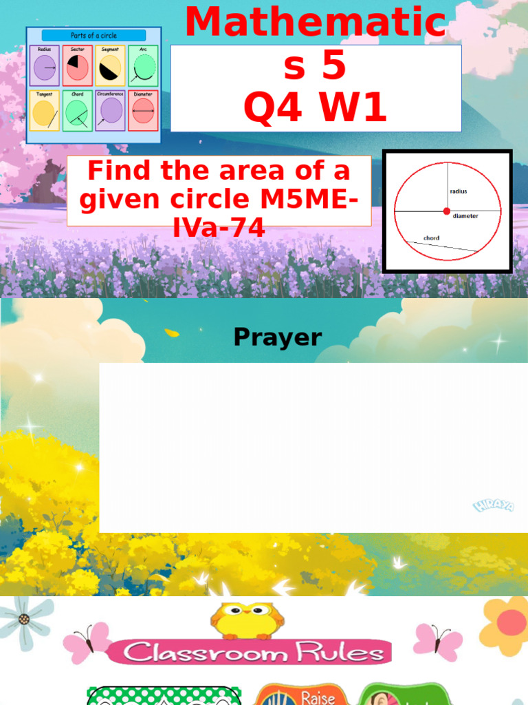 Area of a Circle Calculation Guide | PDF | Area | Circle
