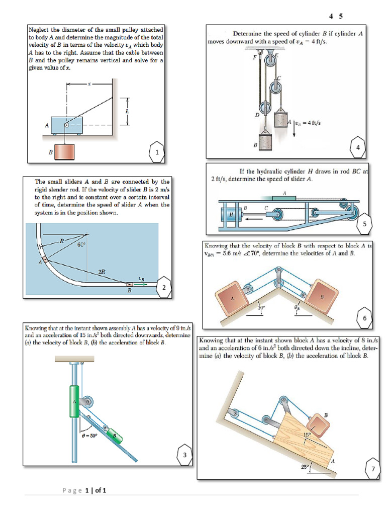 Worksheet Ch2 Constrained Motion Pdf