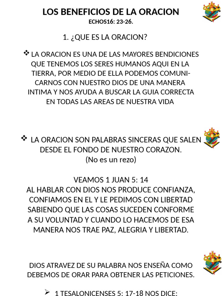 Los Beneficios de La Oracion | PDF | Oración | Creencia religiosa y doctrina