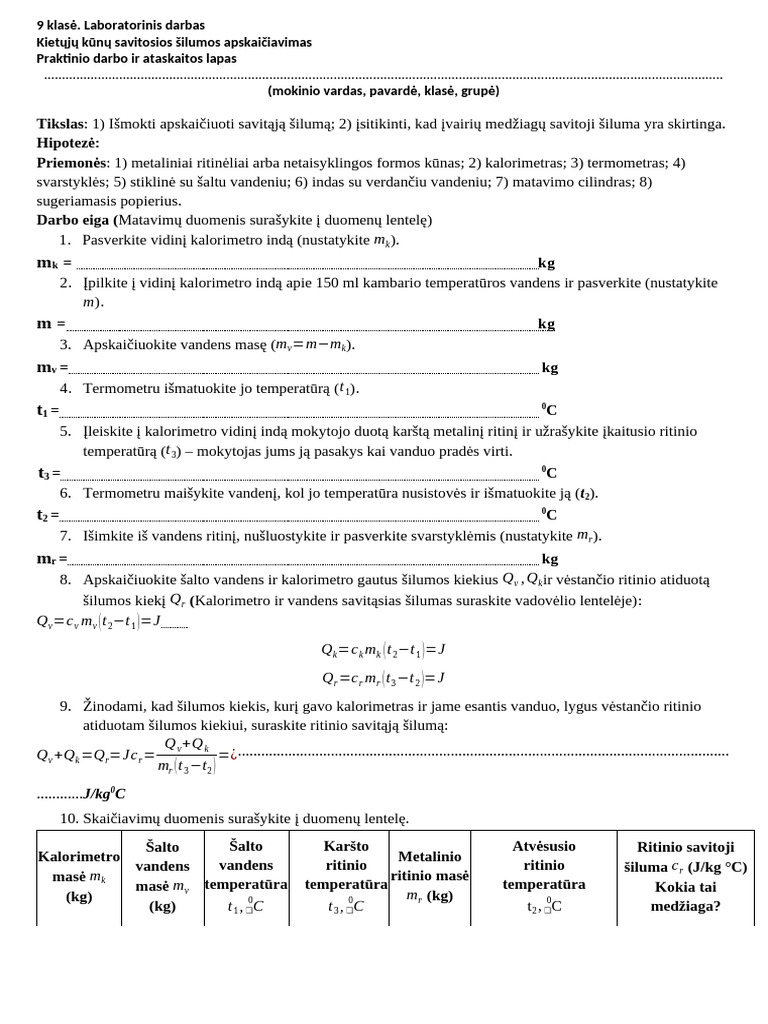 Laboratorinis Darbas Nr.1 Ir Nr.2 | PDF