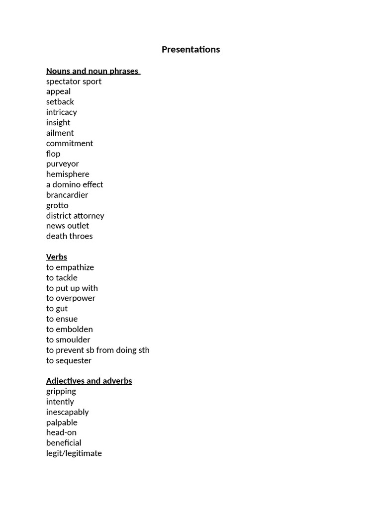 Vocab List 1 | PDF | Linguistic Morphology | Lexical Semantics