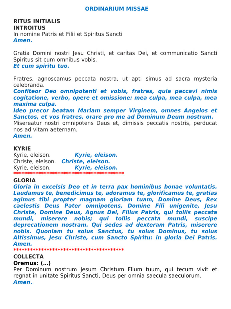 Ordinarium Missae-1 | PDF