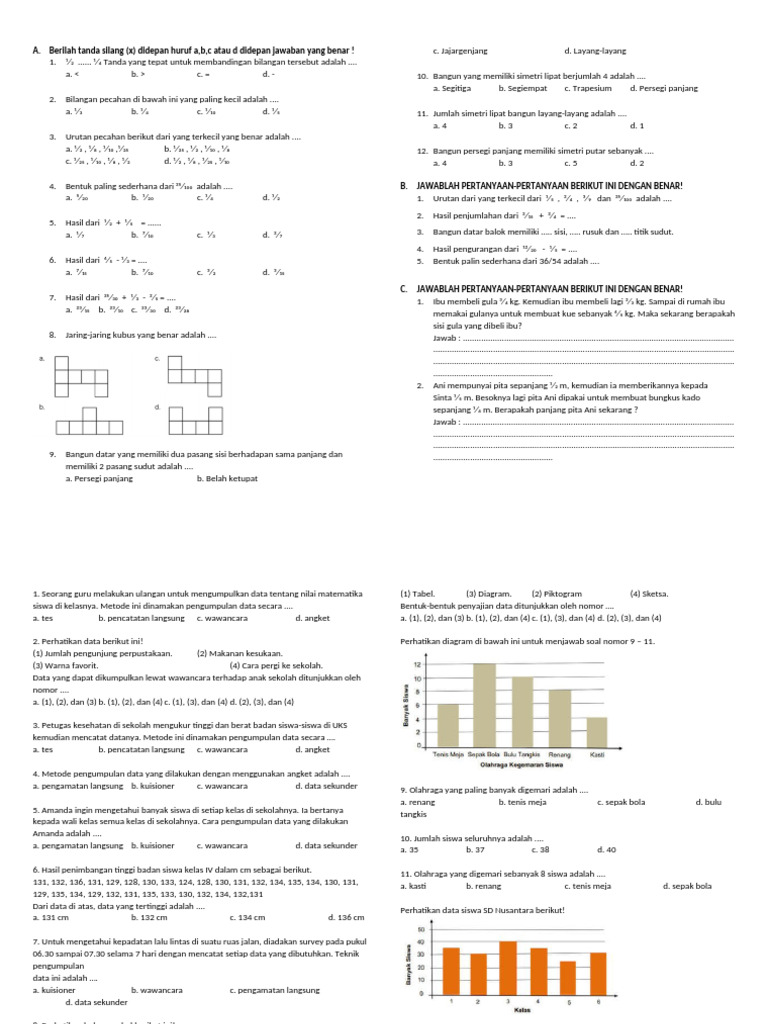 Soal PAT Matematika Kelas 4 | PDF
