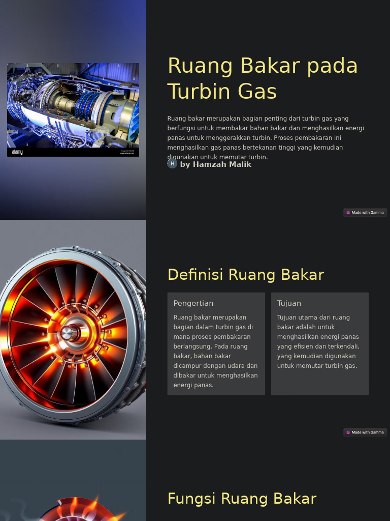 Ruang Bakar Pada Turbin Gas | PDF