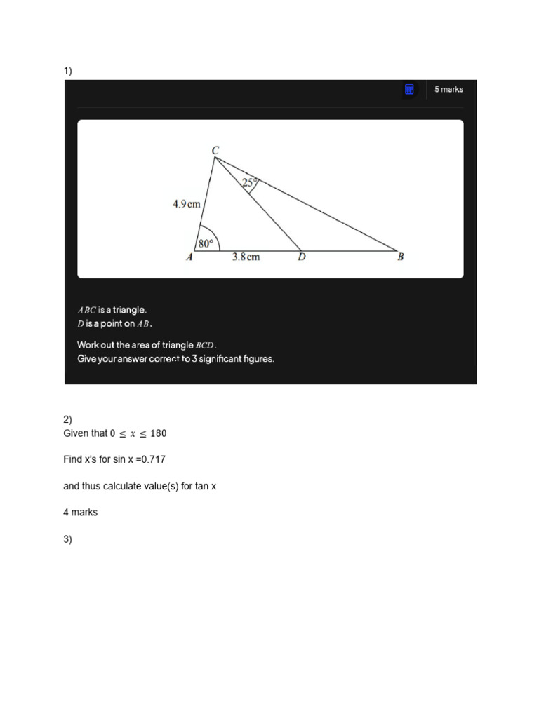 Trig Test | PDF