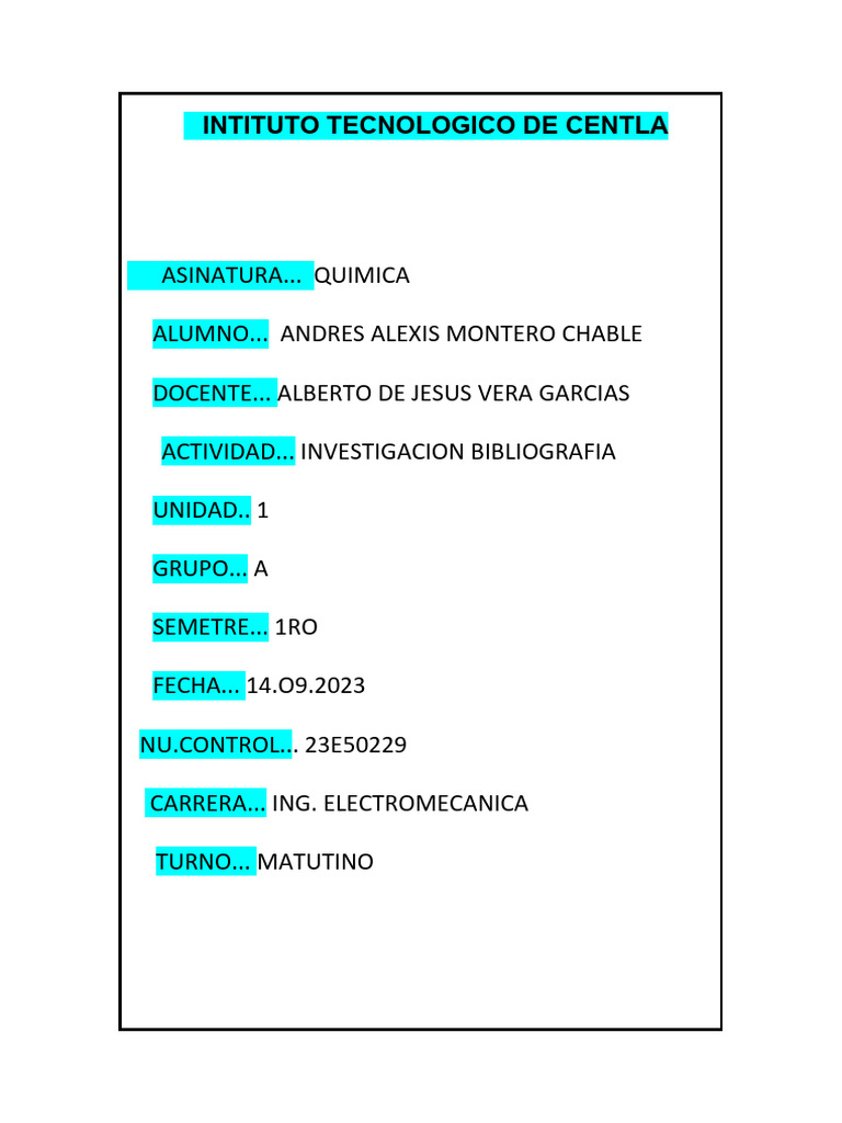 Investigacion Bibliografica - Andres Alexis Montero Chable | PDF