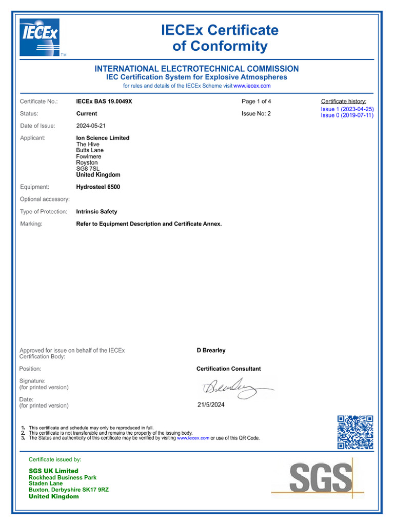 IO-002874-QM-3-Hydrosteel 6500 - IECEx Certificate - IECEx - BAS - 19 ...