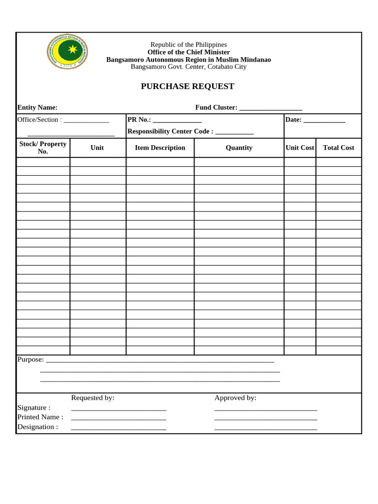Appendix 3 - Purchase Request (PR) | PDF