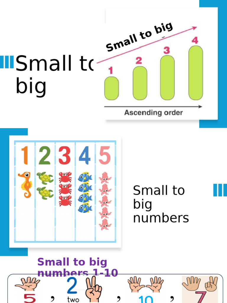 Small to Big Numbers Sorting Guide | PDF