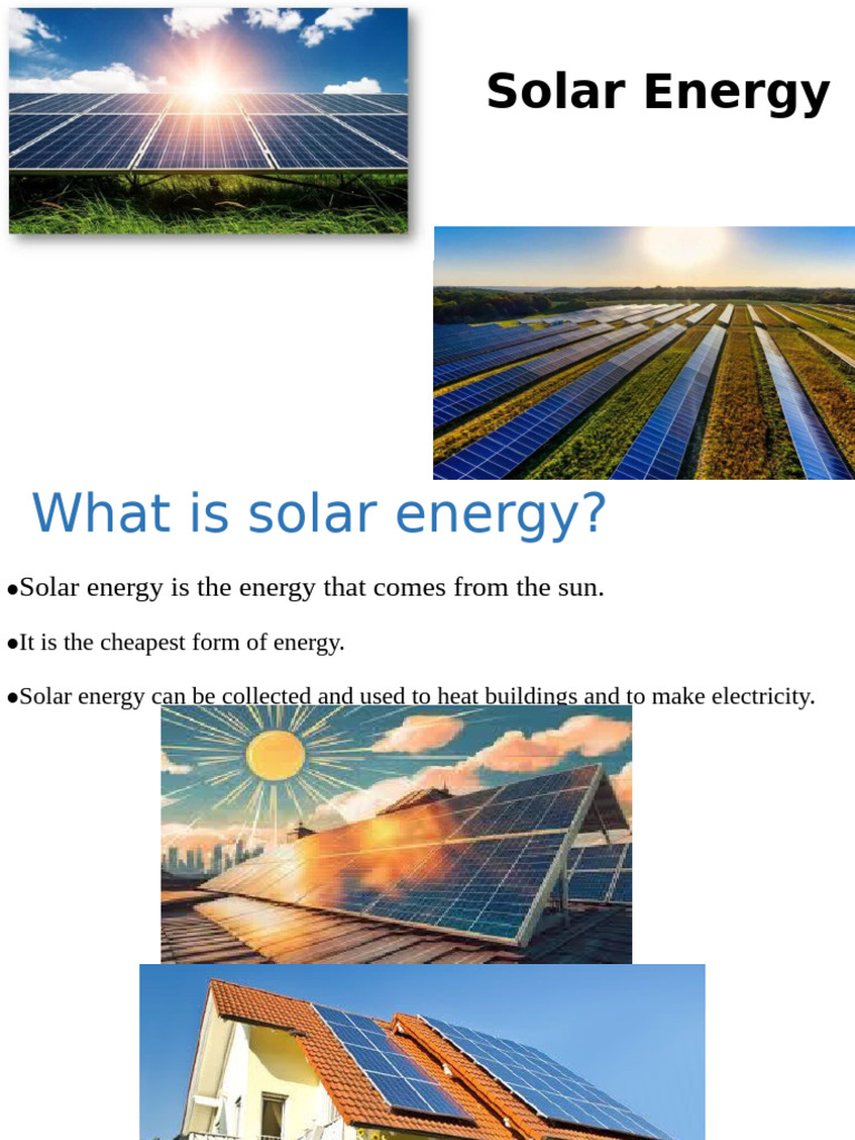 Benefits and Uses of Solar Energy | PDF