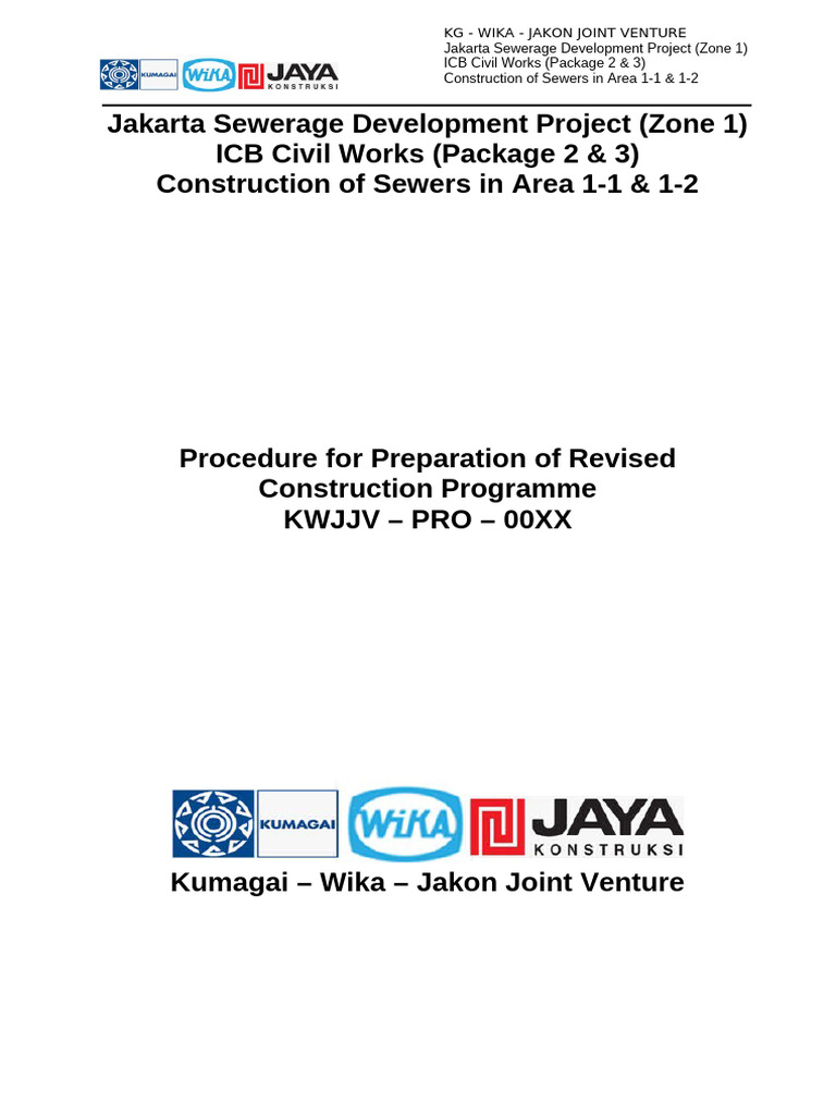 KWJJV-PRO-00xx (KWJJV Making Revised Construction Programme Procedure ...