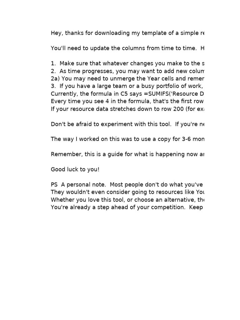 Resource Tracker Template Guide | PDF | Computing