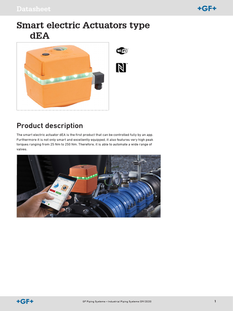 Gfps Datasheet Smart Actuator en | PDF | Valve | Electrical Connector