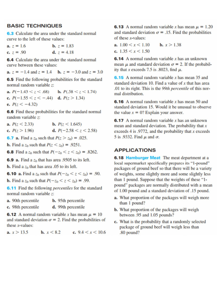 Plate 5 Normal Probability Distribution Pdf