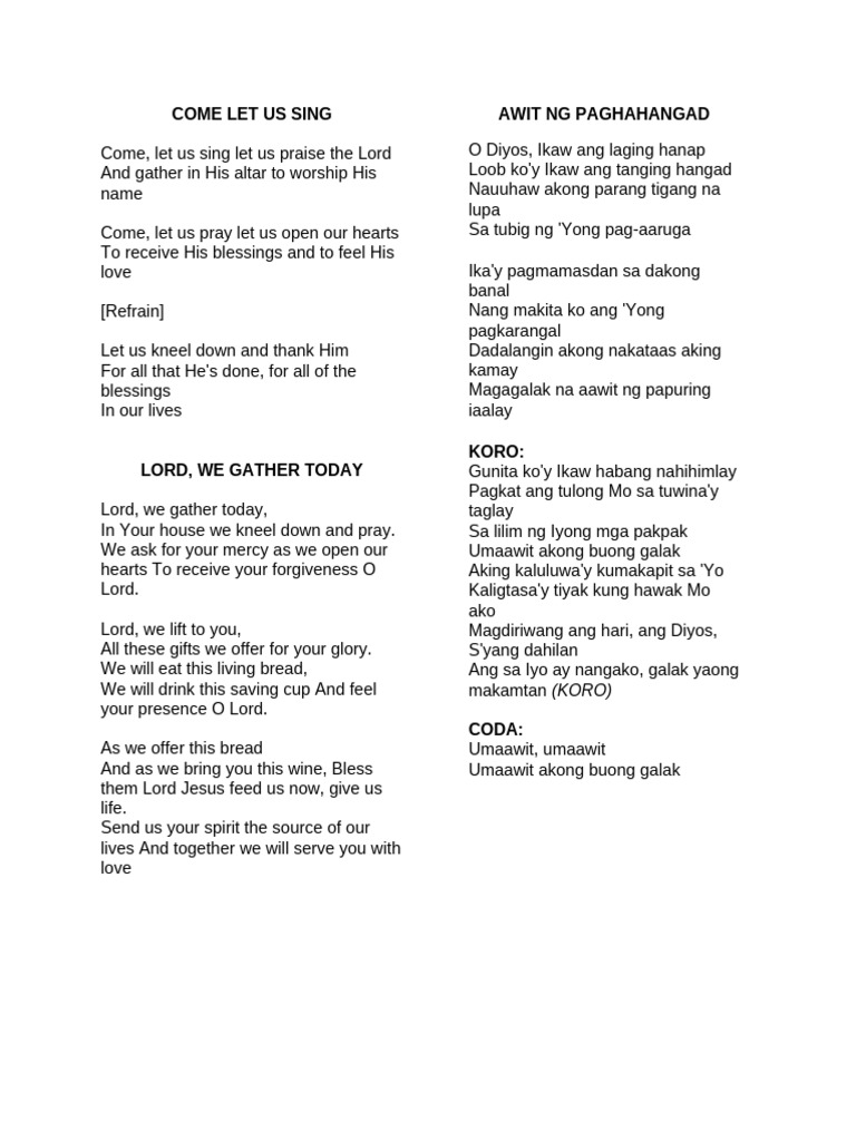 Lyrics | PDF