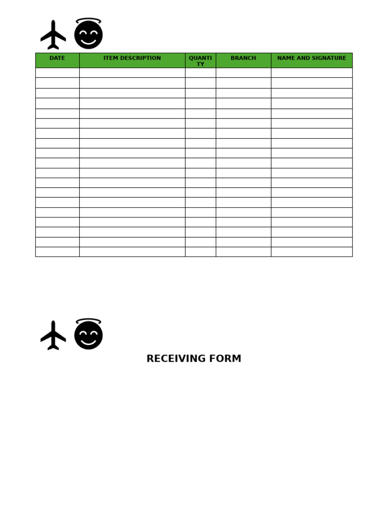 Receiving Form2 | PDF