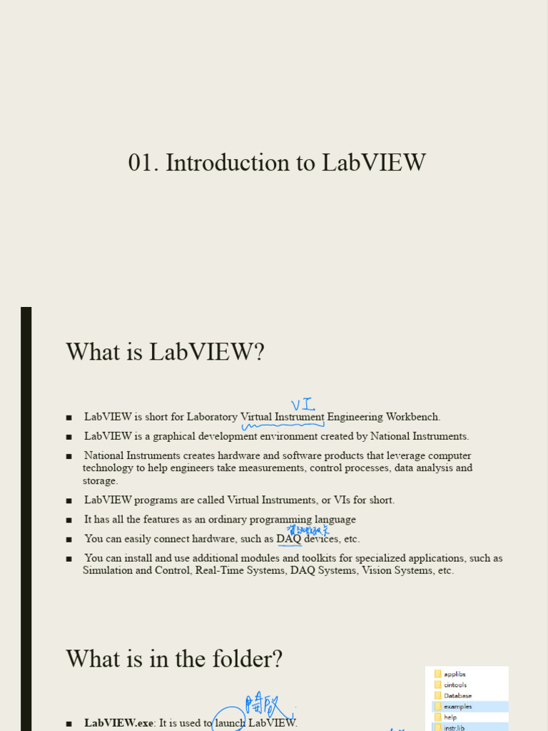 LabVIEW - 01 - Introduciton To LabVIEW | PDF | Information Technology | Computer Architecture