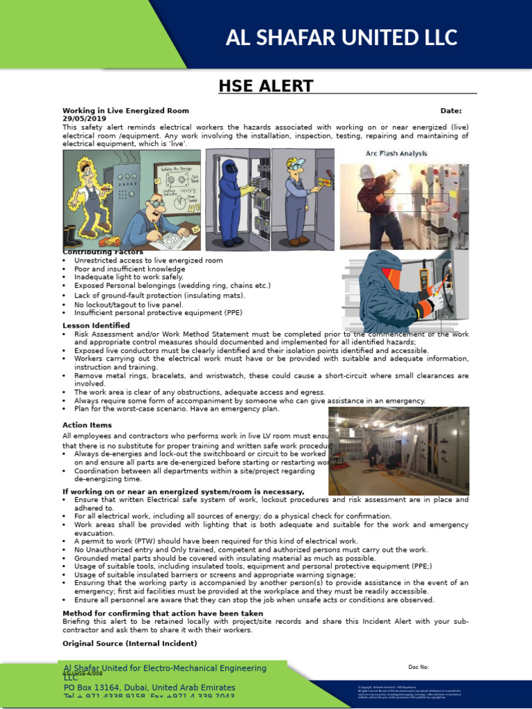 HSE Alert 008 | PDF | Occupational Safety And Health | Working Conditions