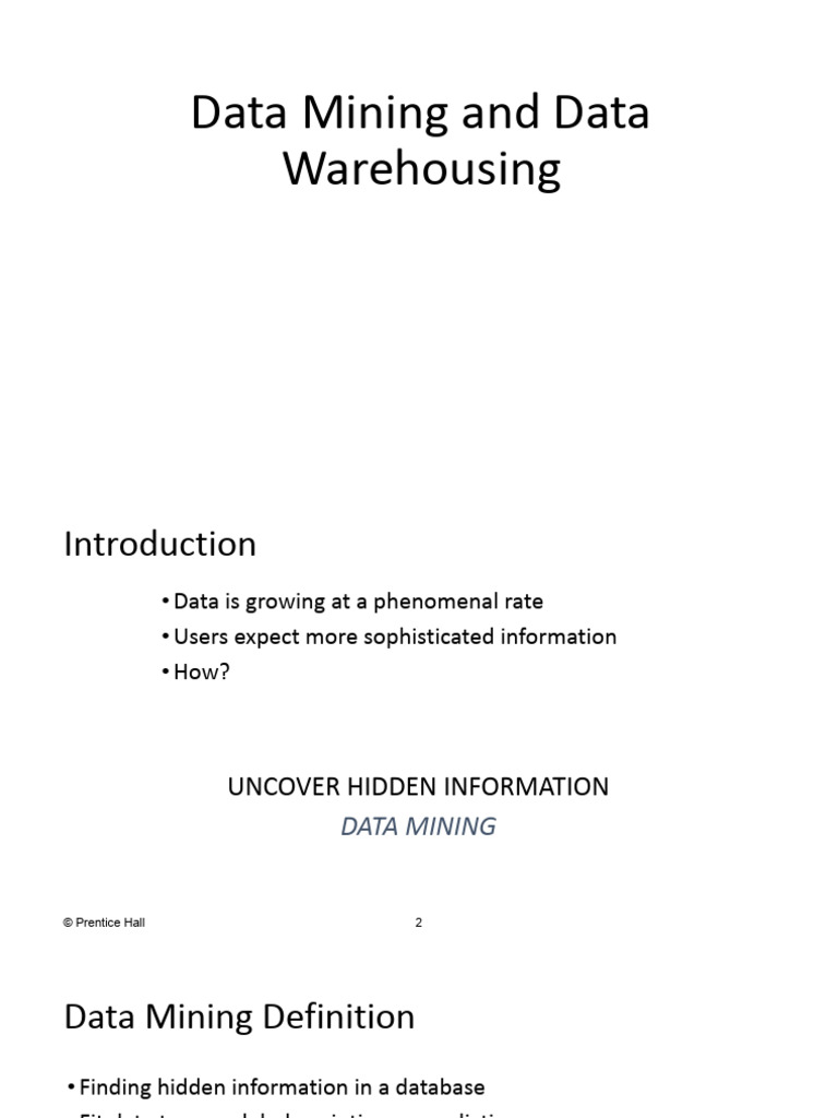 Data Mining and Data Warehousing | PDF | Data Mining | Data Warehouse