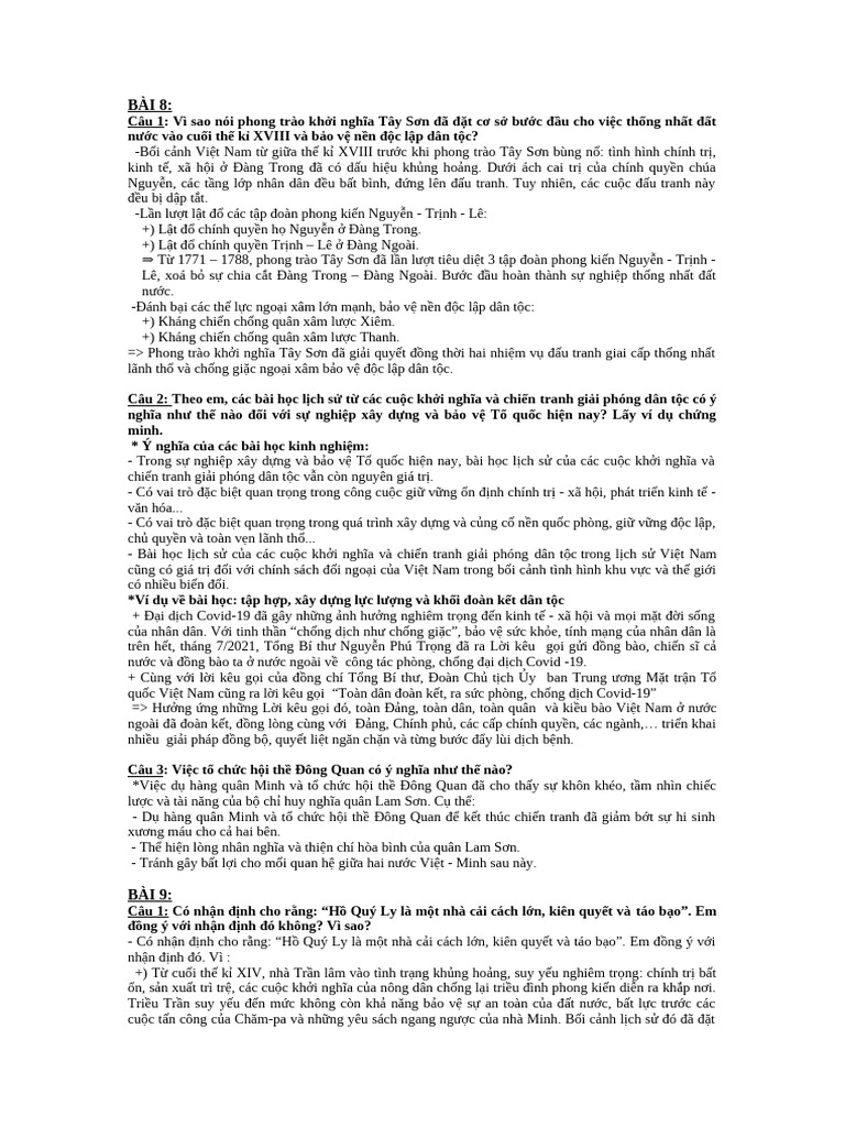 Lịch sử 11 gk2 | PDF