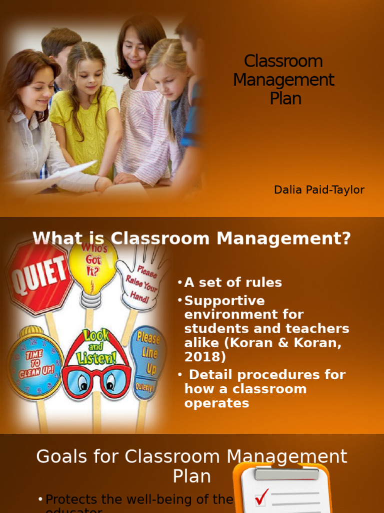 Effective Classroom Management Plan | PDF | Classroom Management ...