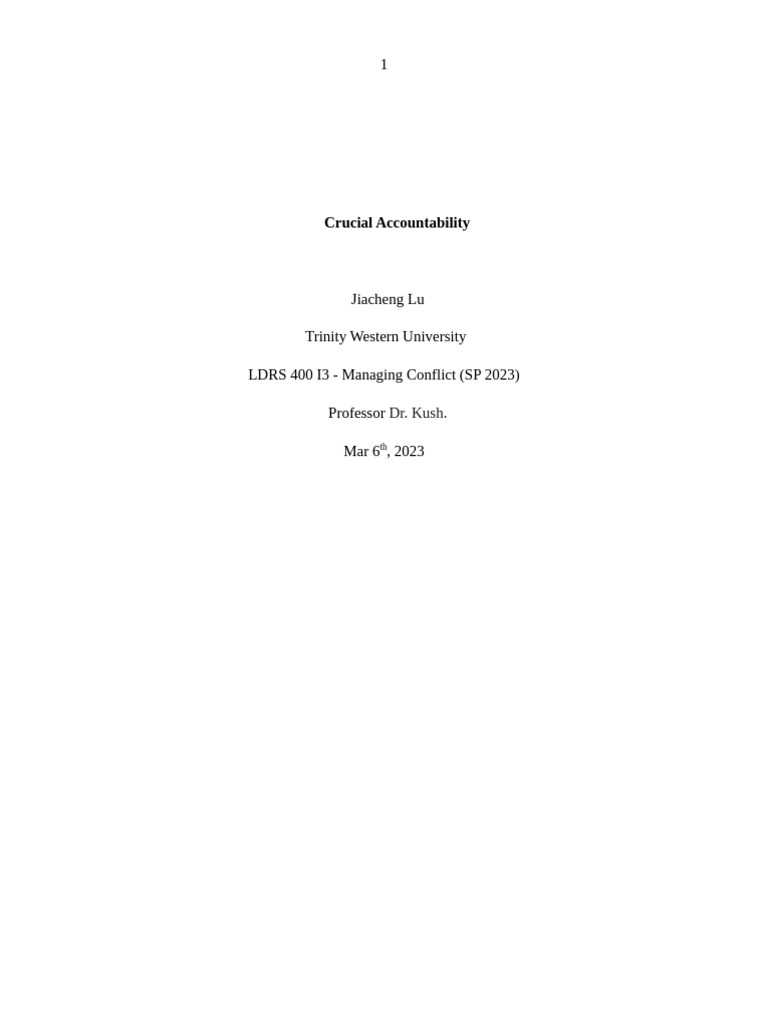 Crucial Accountability Insights and Reflections | PDF | Psychological ...