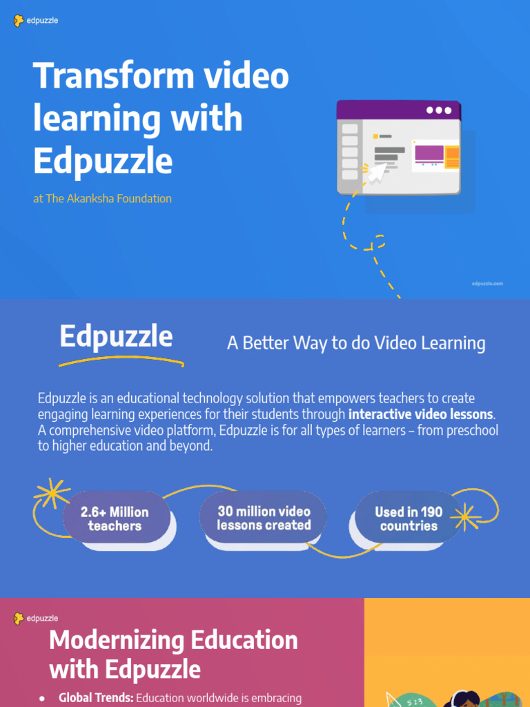 Transform Video Learning With Edpuzzle at the Akanksha Foundation | PDF | Teachers | Learning
