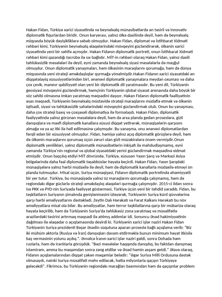 Hakan Fidan | PDF