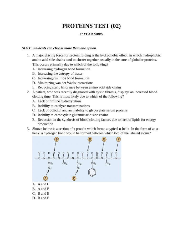 Amino Acids in Globular Protein Cores | PDF | Amino Acid | Hemoglobin