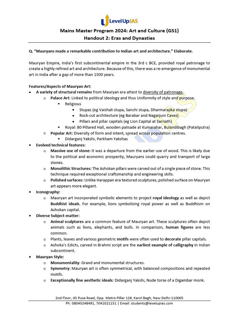 Handout 2 - Eras and Dynasties | PDF