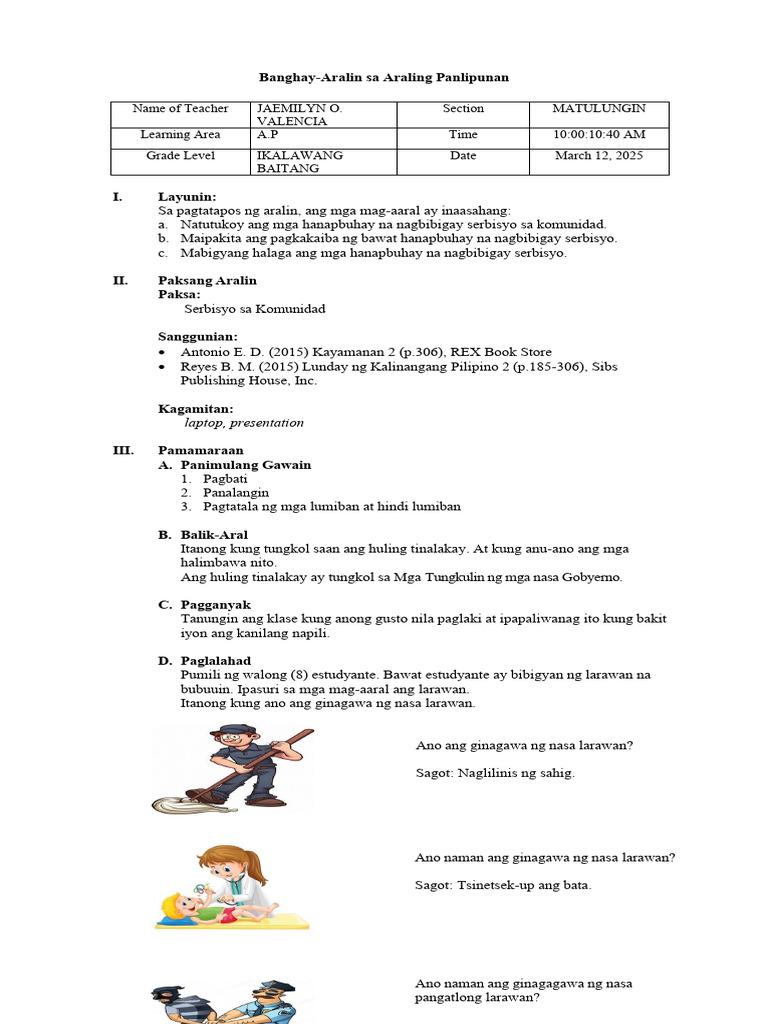 AP serbisyo sa komunidad | PDF