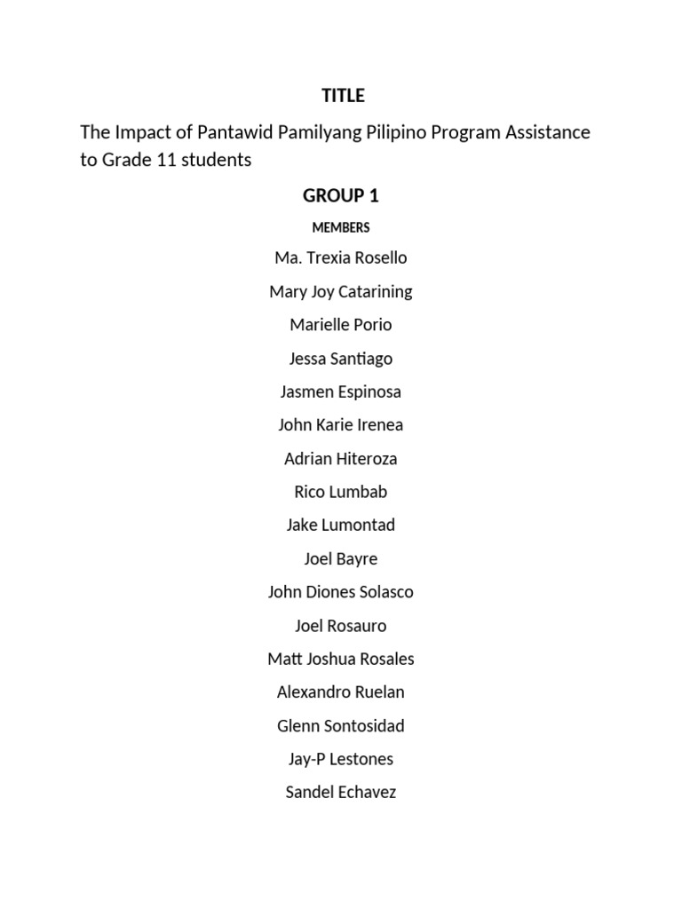 Group 1 - 032425 | PDF